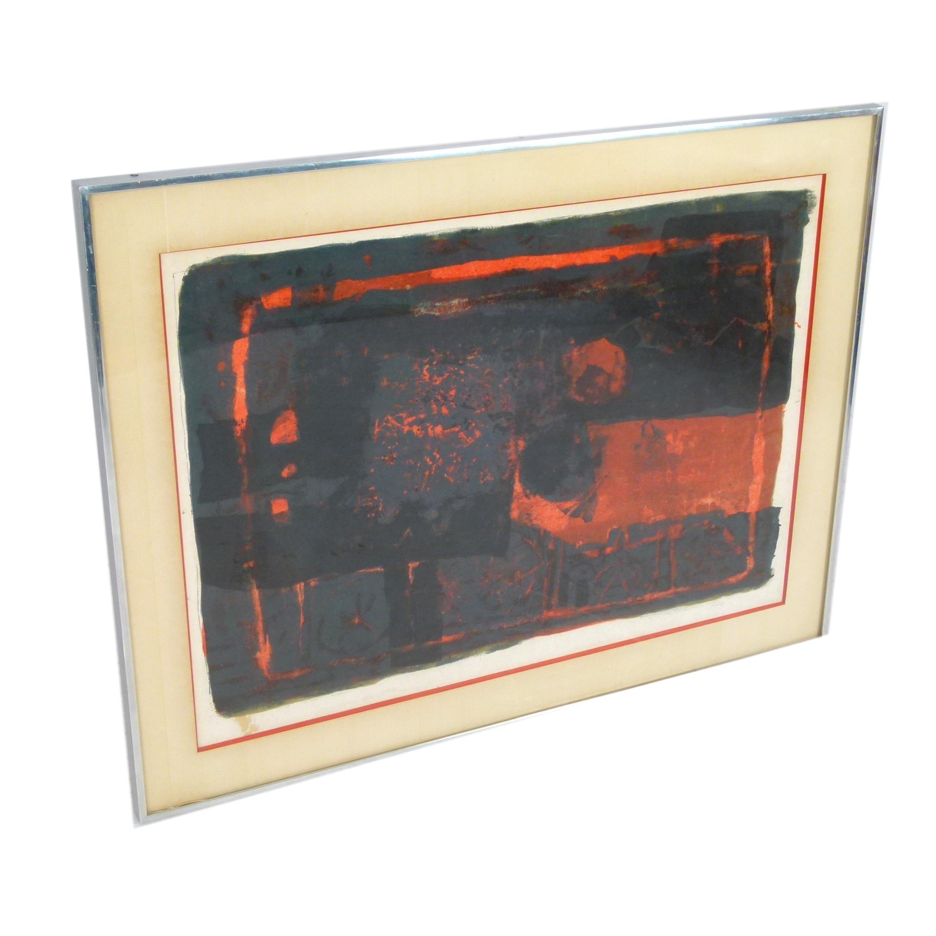 1960s Antoni Clave "Rouge Noir" Lithograph at City Issue Atlanta