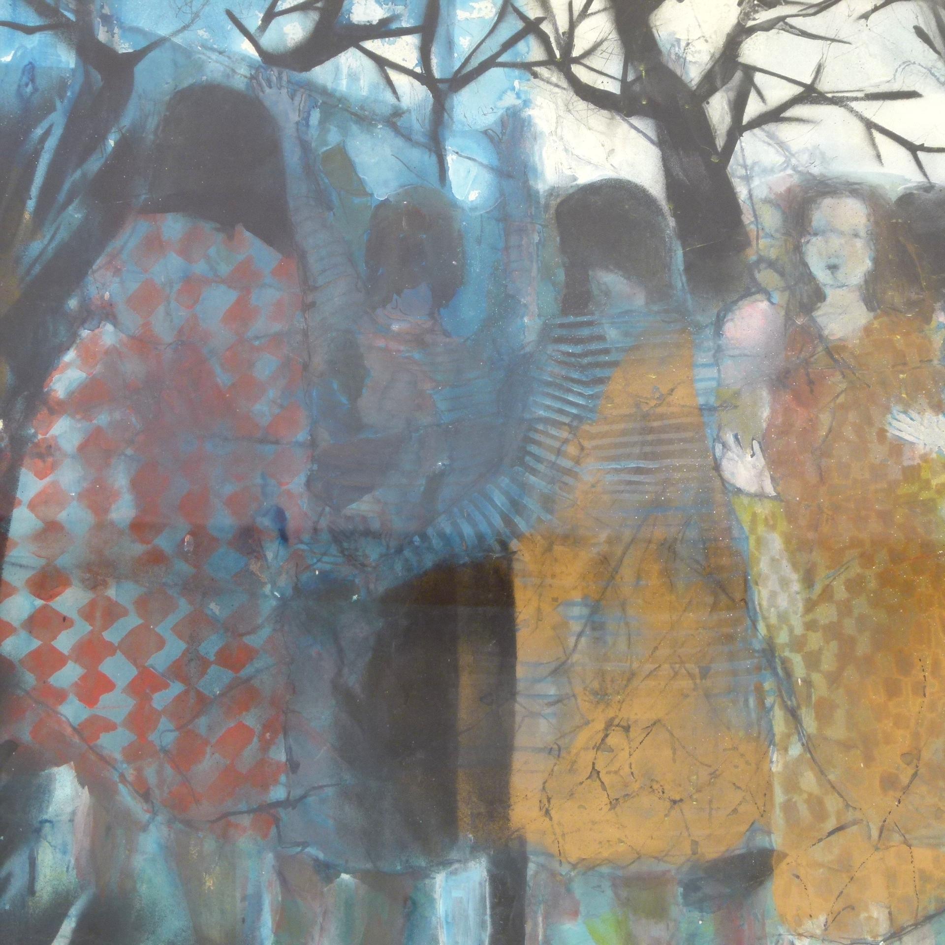 1960s Doris Wainwright Kennedy Figural Painting at City Issue Atlanta