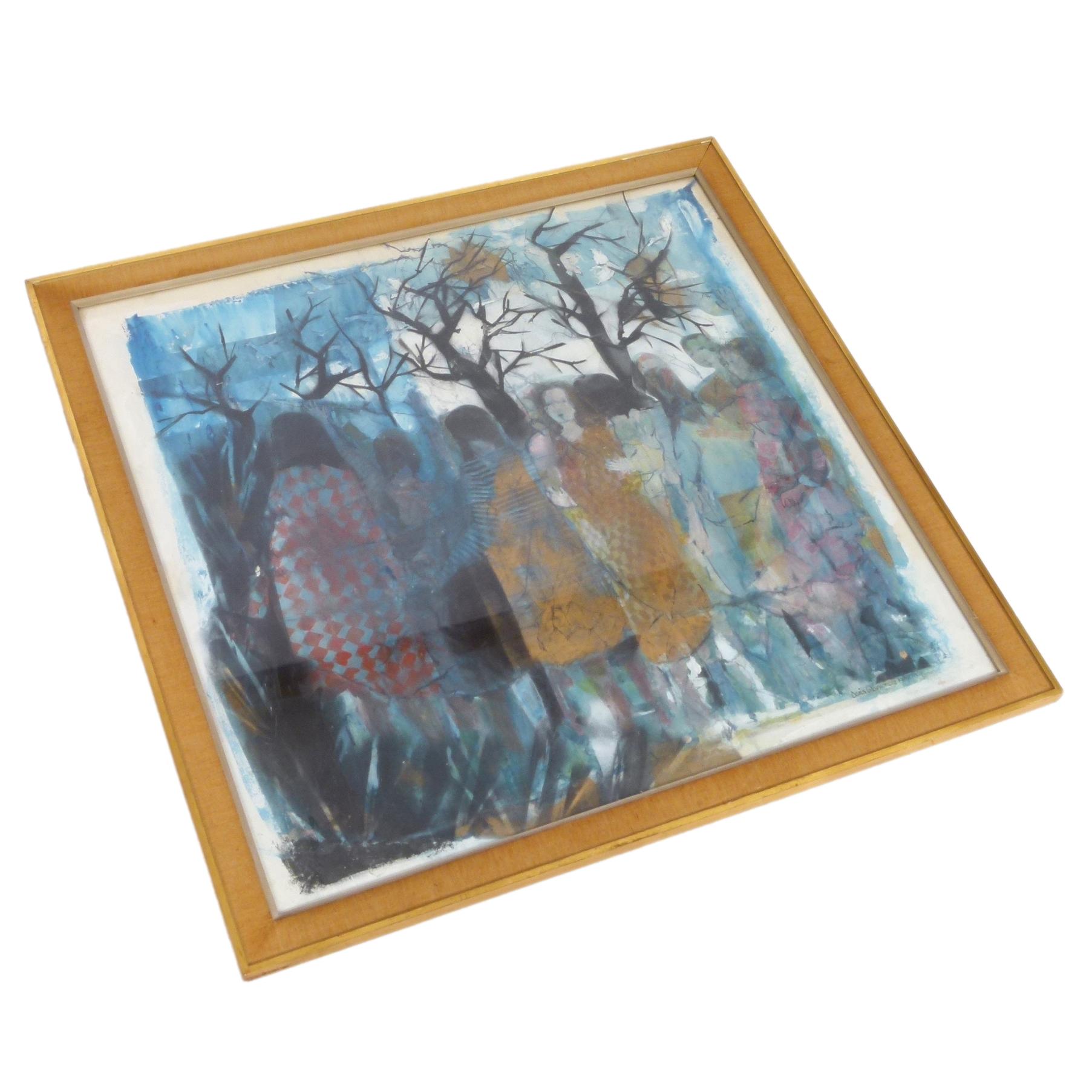 1960s Doris Wainwright Kennedy Figural Painting at City Issue Atlanta