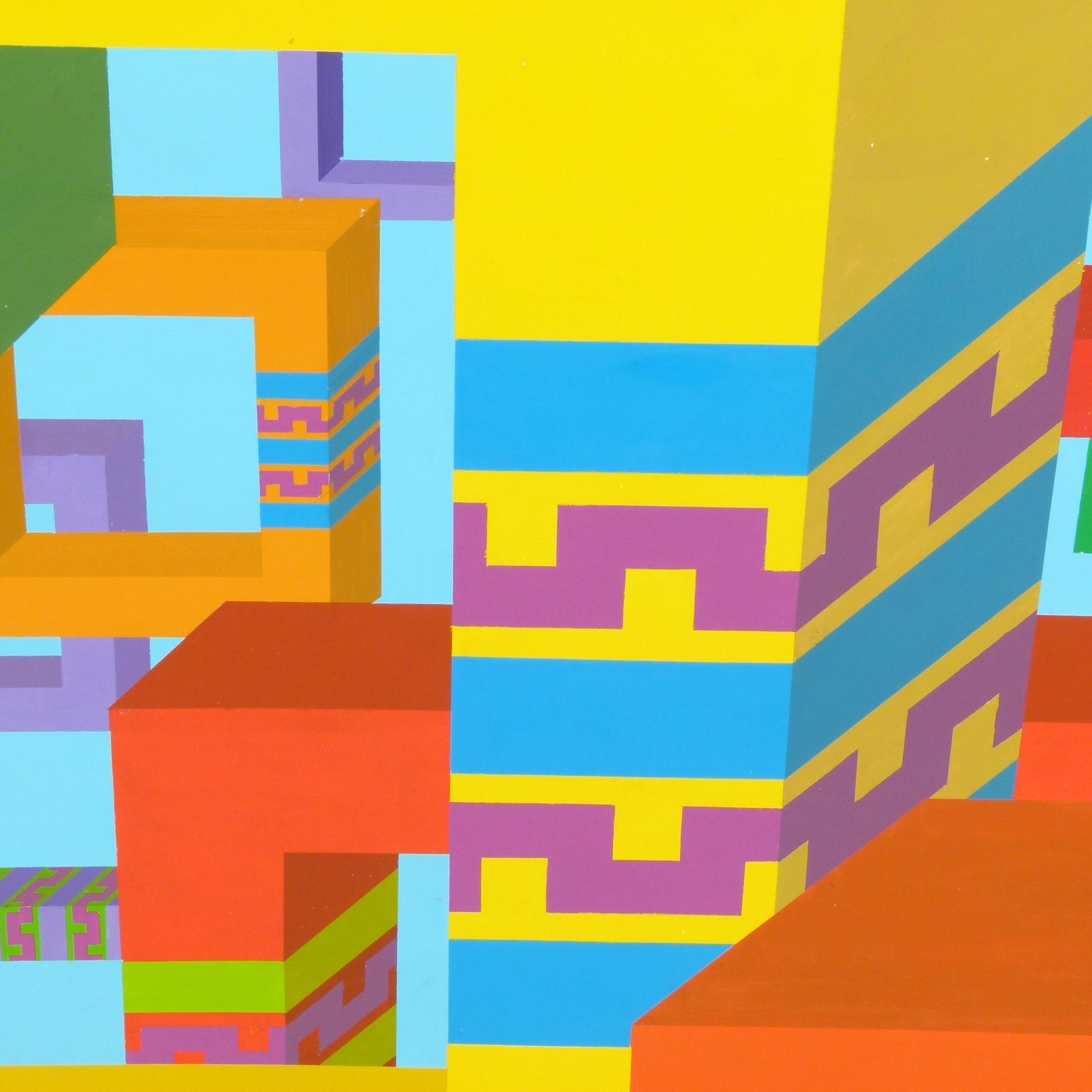1970s Geometric Hard Edge Painting at City Issue Atlanta