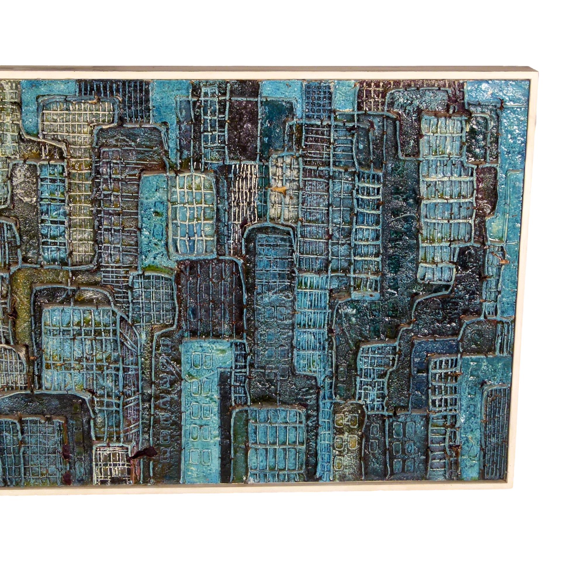 Abstract Blue Cityscape at City Issue Atlanta