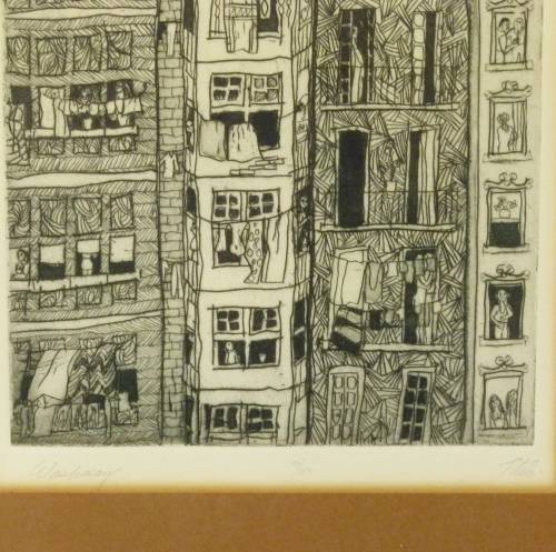 Drypoint Etching by Susan Booth Titus SOLD 19 at City Issue Atlanta