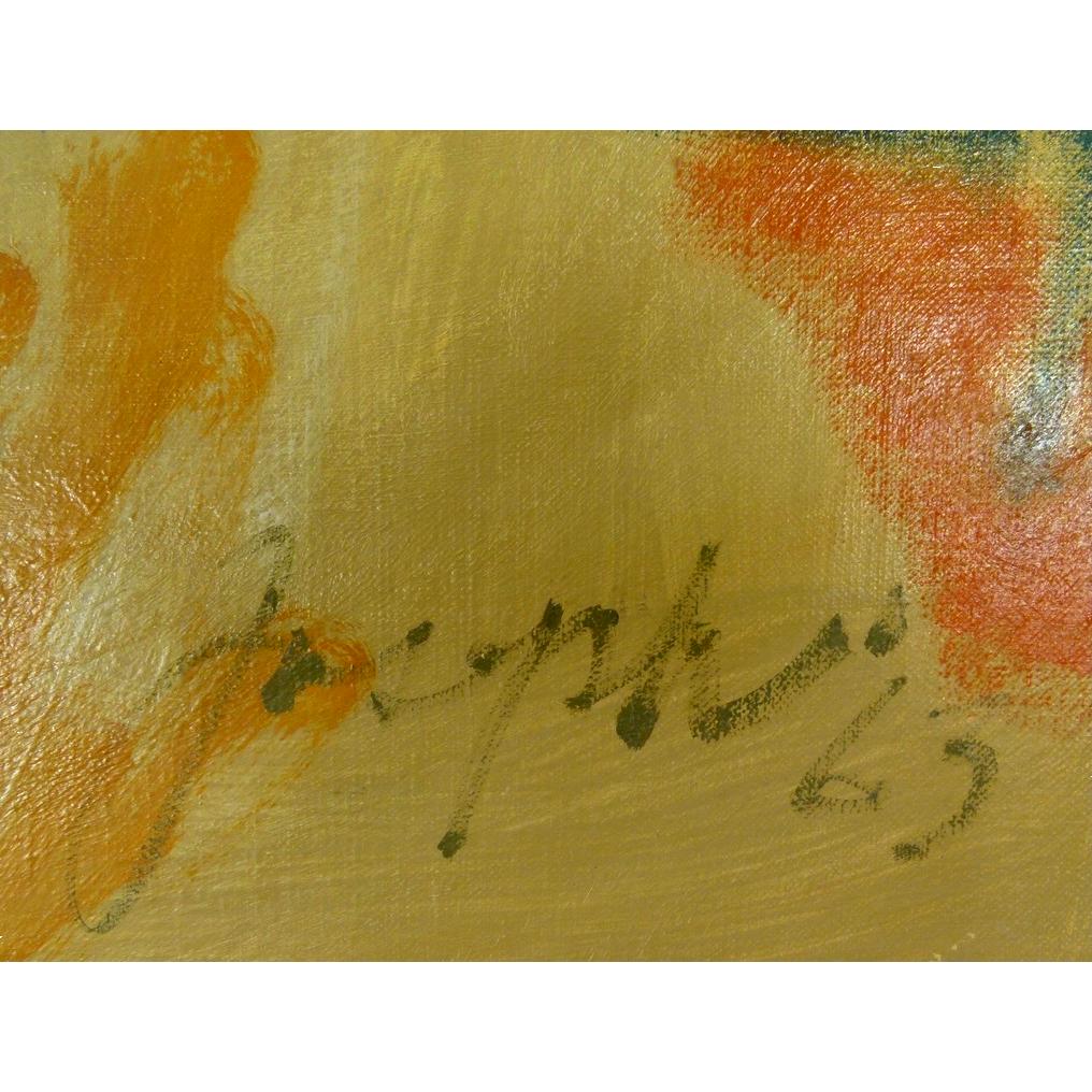 Large 1963 Joseph Perrin Oil On Canvas at City Issue Atlanta