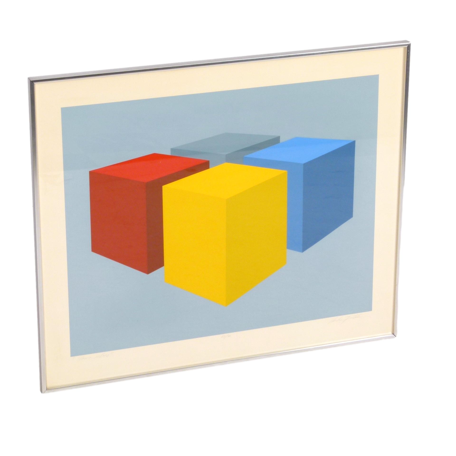 Marko Spalatin "Four Cubes" Serigraph, 1974 at City Issue Atlanta