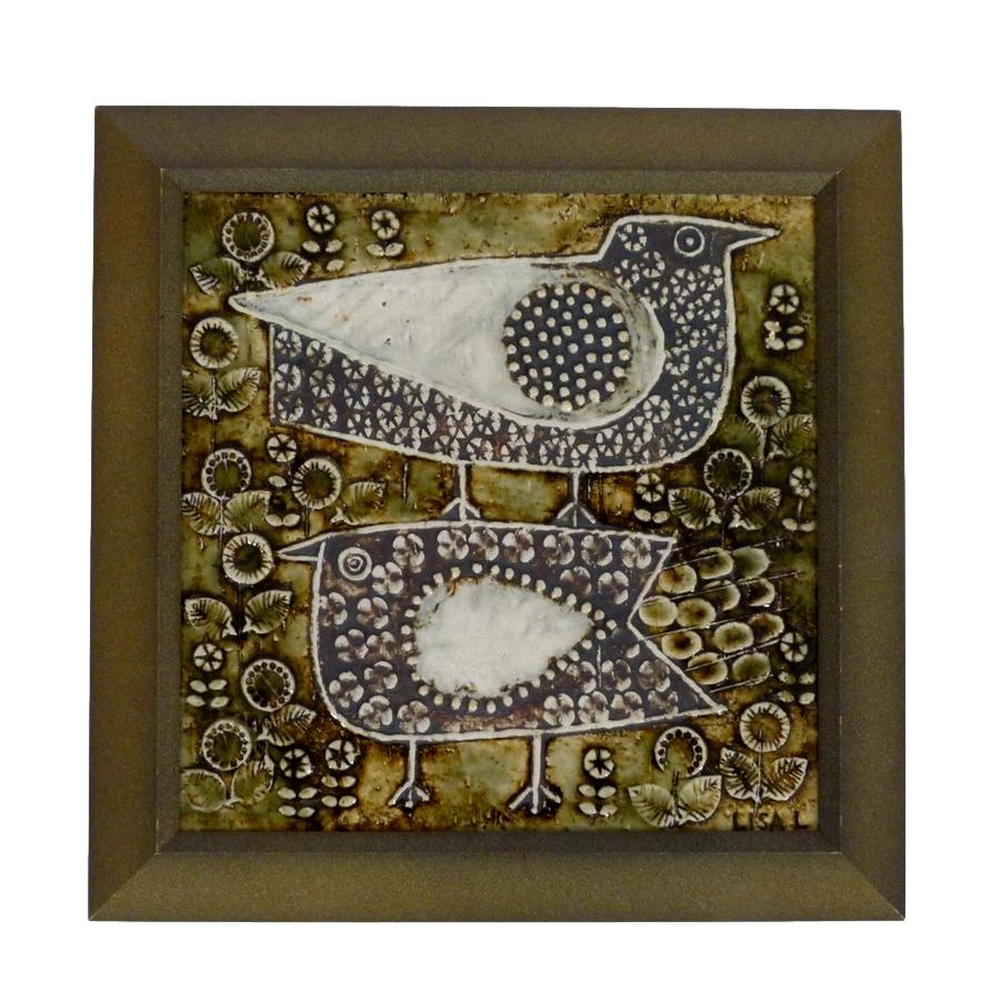 Framed Lisa Larsen "Birds" Art Tile at City Issue Atlanta