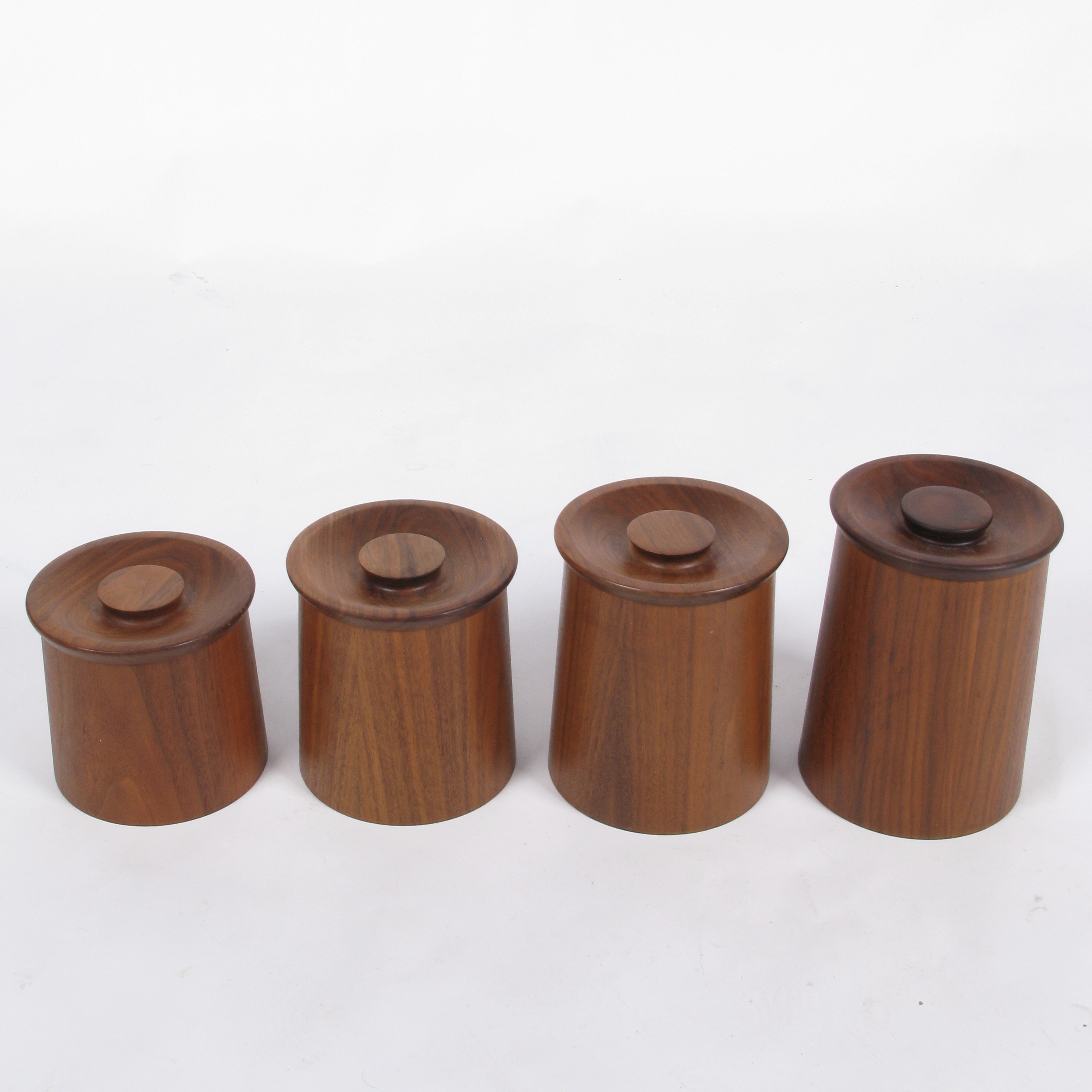 Set of 4 Walnut Canisters at City Issue Atlanta