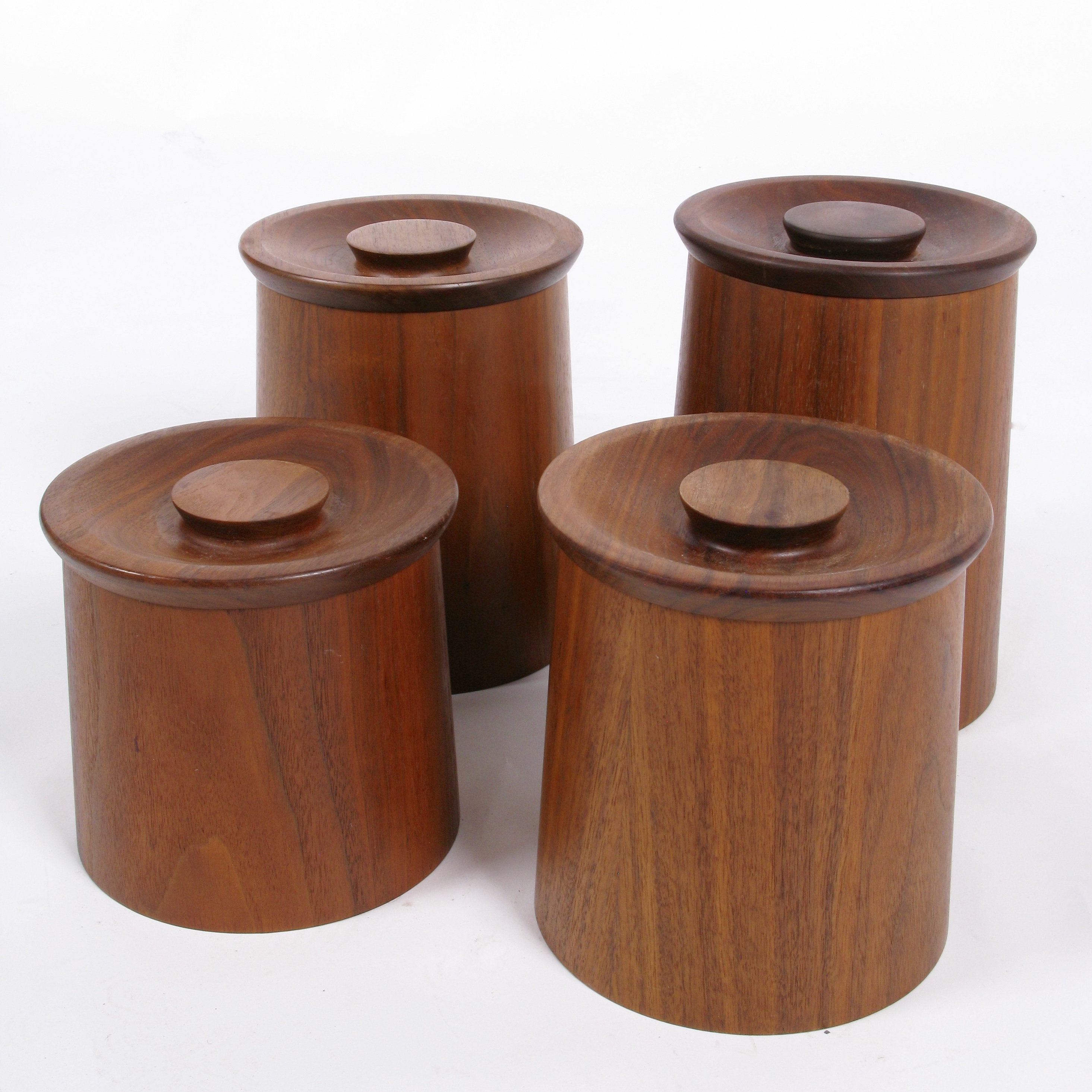 Set of 4 Walnut Canisters at City Issue Atlanta