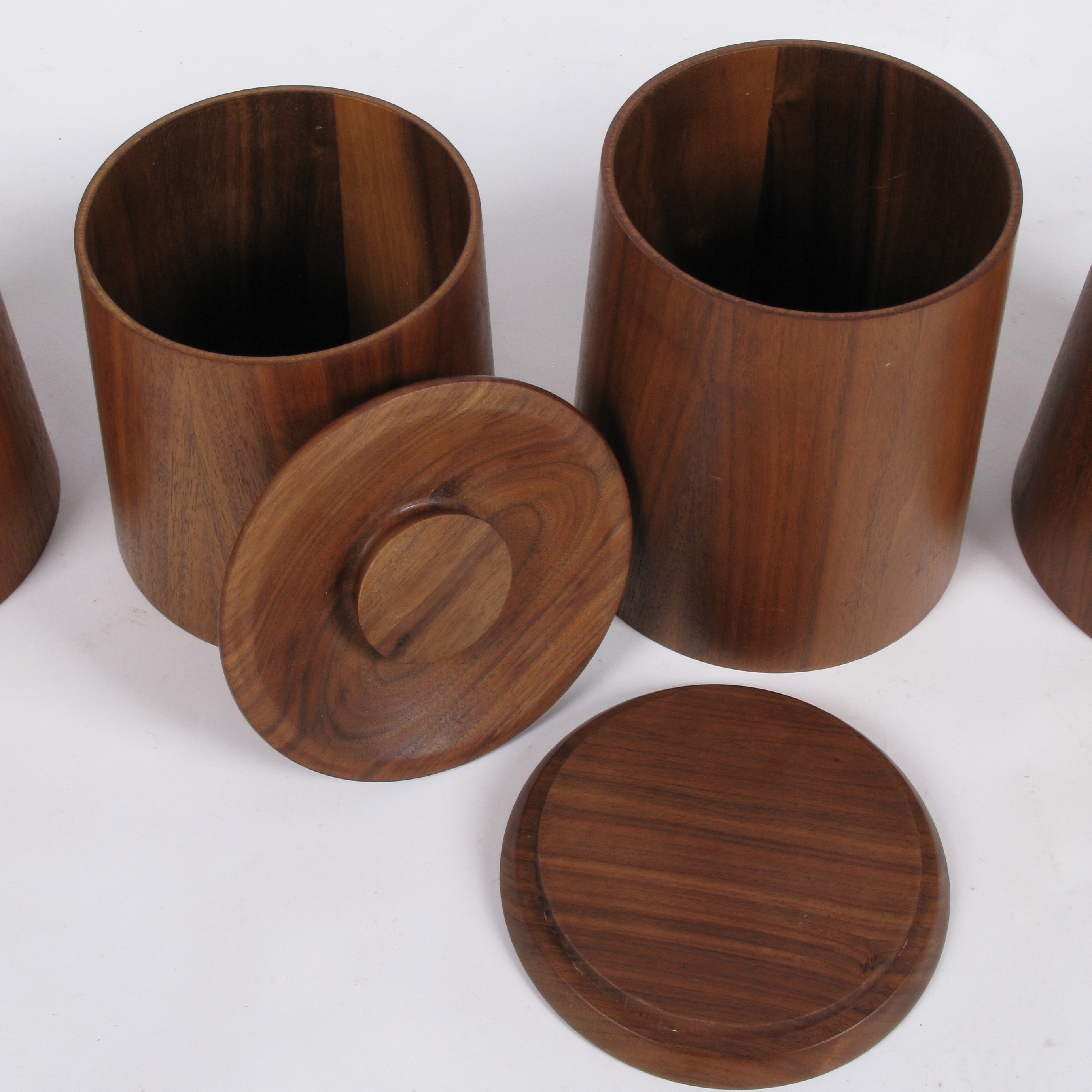 Set of 4 Walnut Canisters at City Issue Atlanta