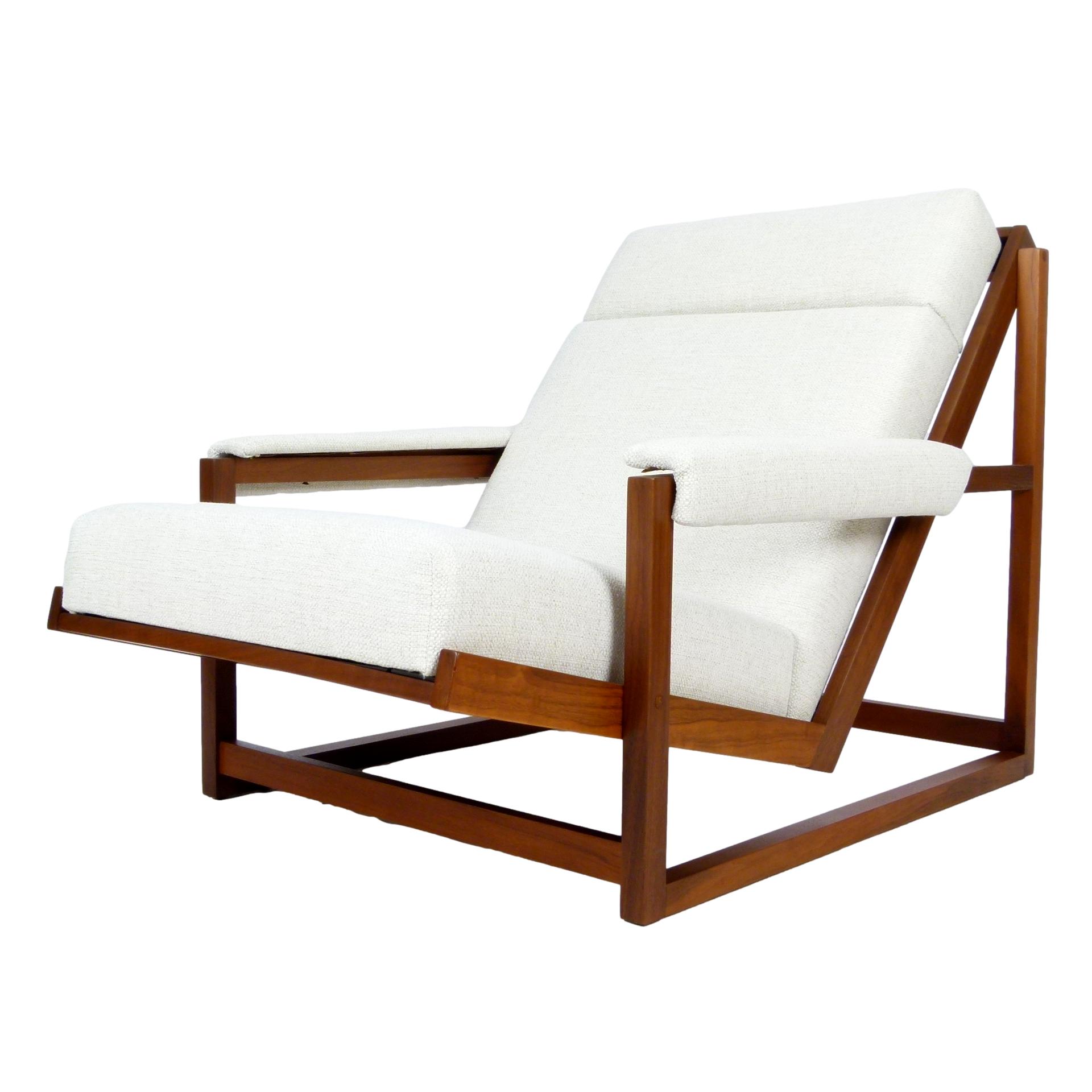 1960s Architectural Walnut Frame Lounge Chair at City Issue Atlanta