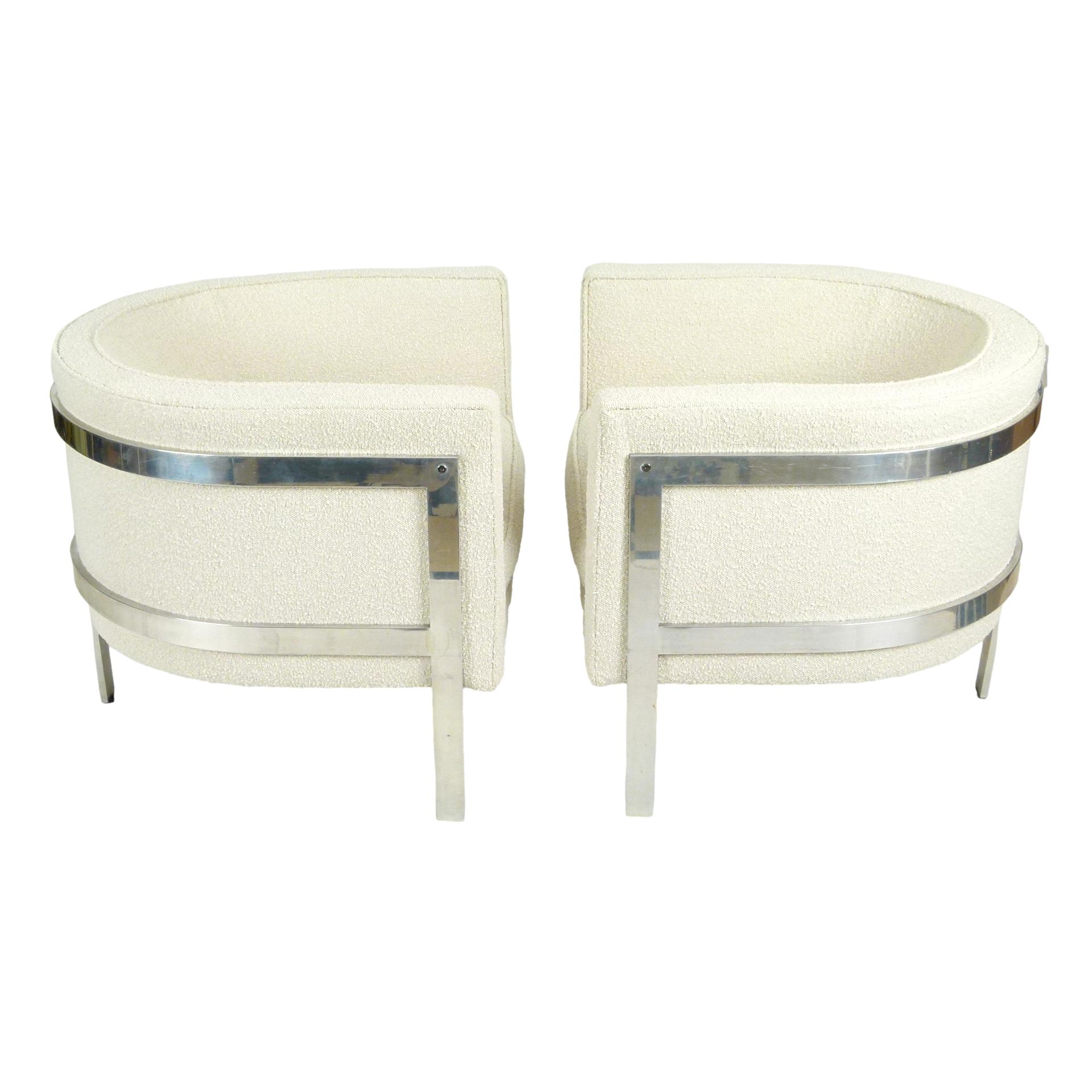 1970s Steel Frame Barrel Chairs at City Issue Atlanta