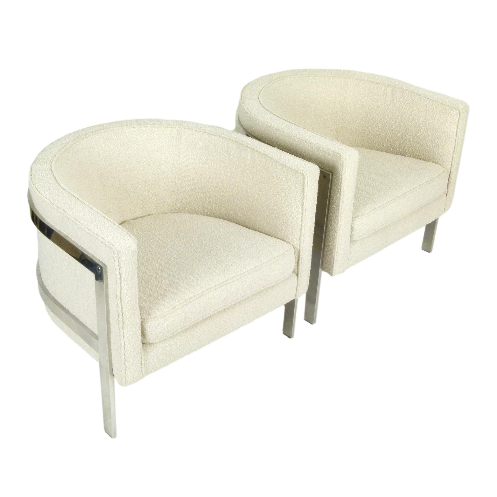 1970s Steel Frame Barrel Chairs at City Issue Atlanta