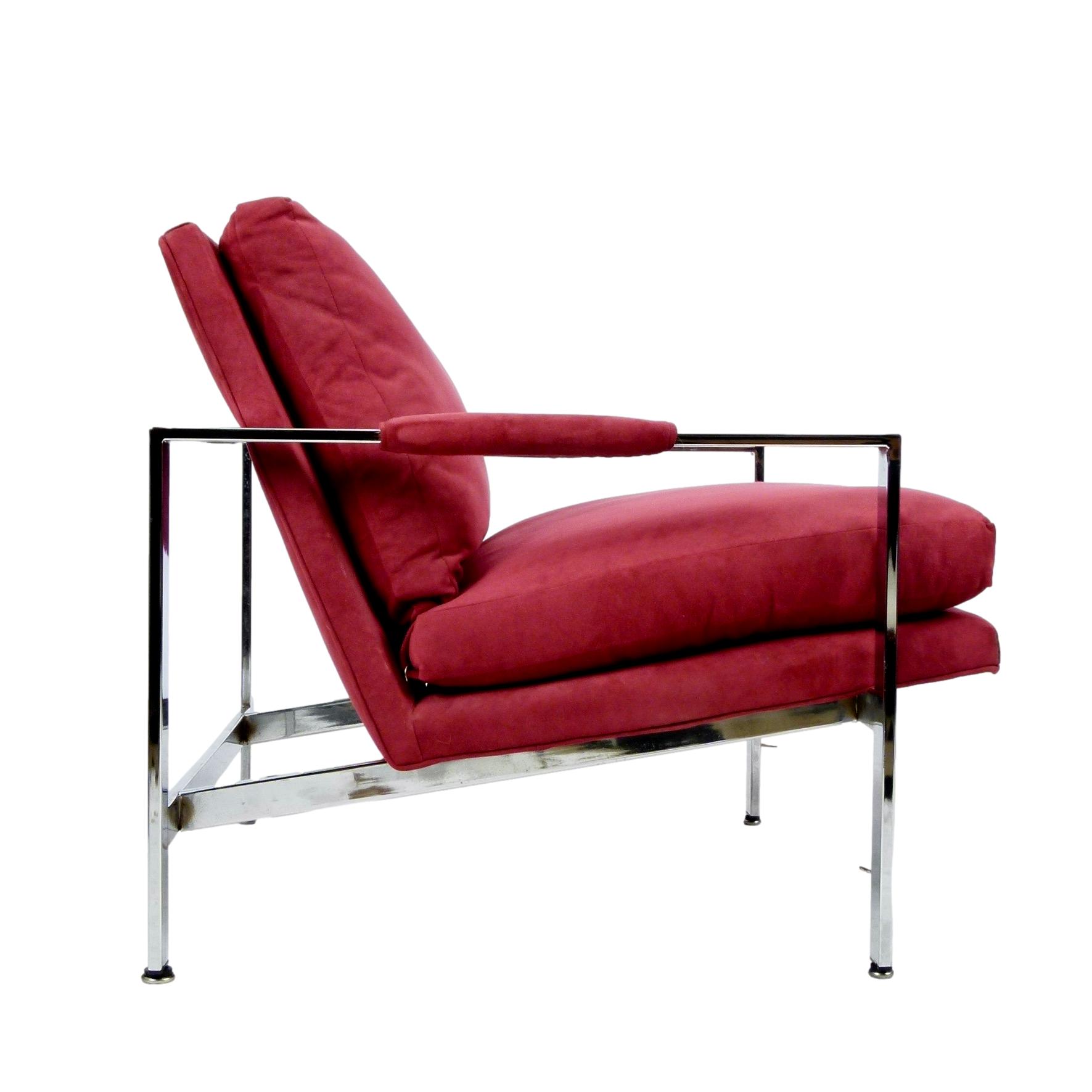 Pair of Thayer Coggin Chrome Frame Chairs by Baughman at City Issue Atlanta