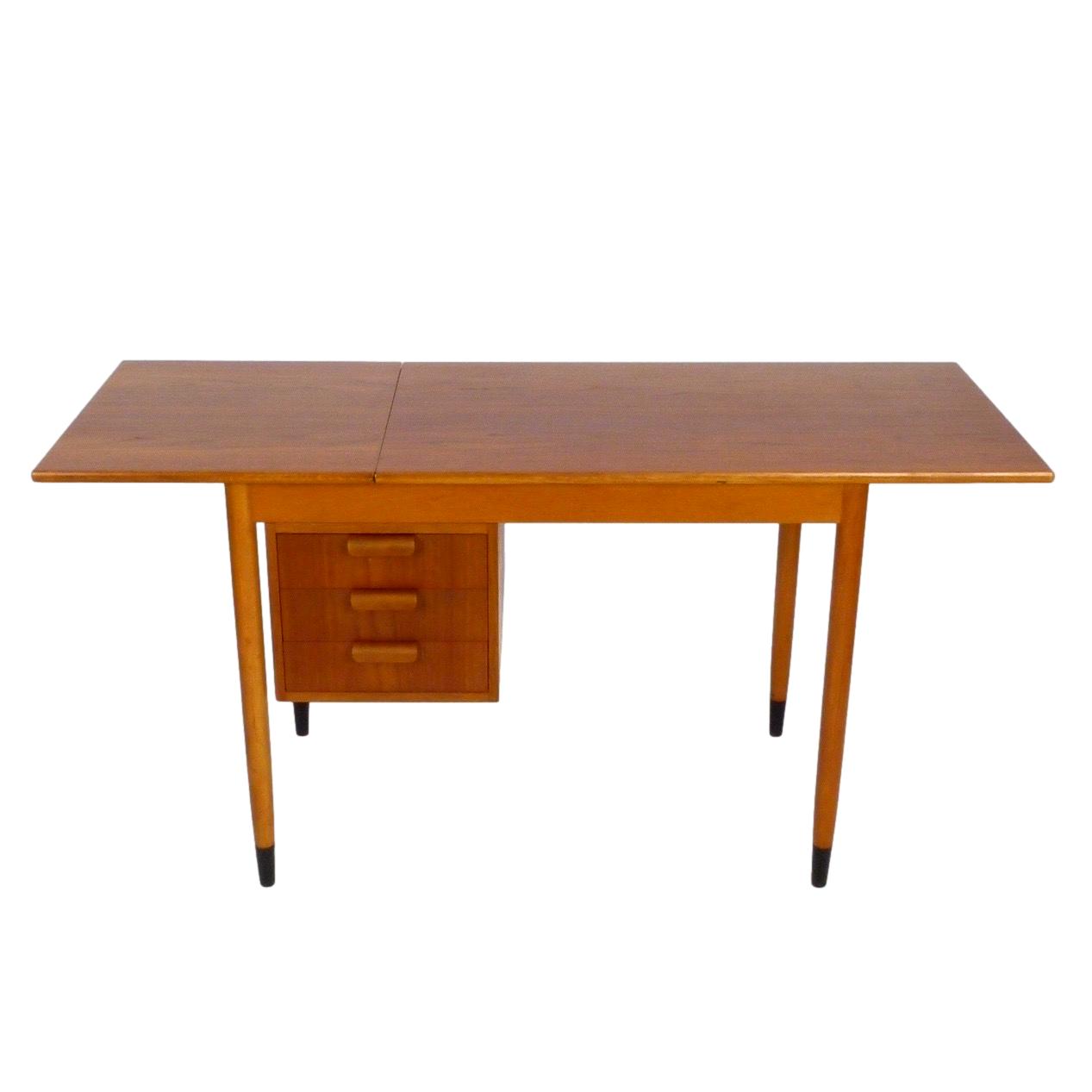 Teak Desk With Expanding Top and Sliding Drawer Box at City Issue Atlanta