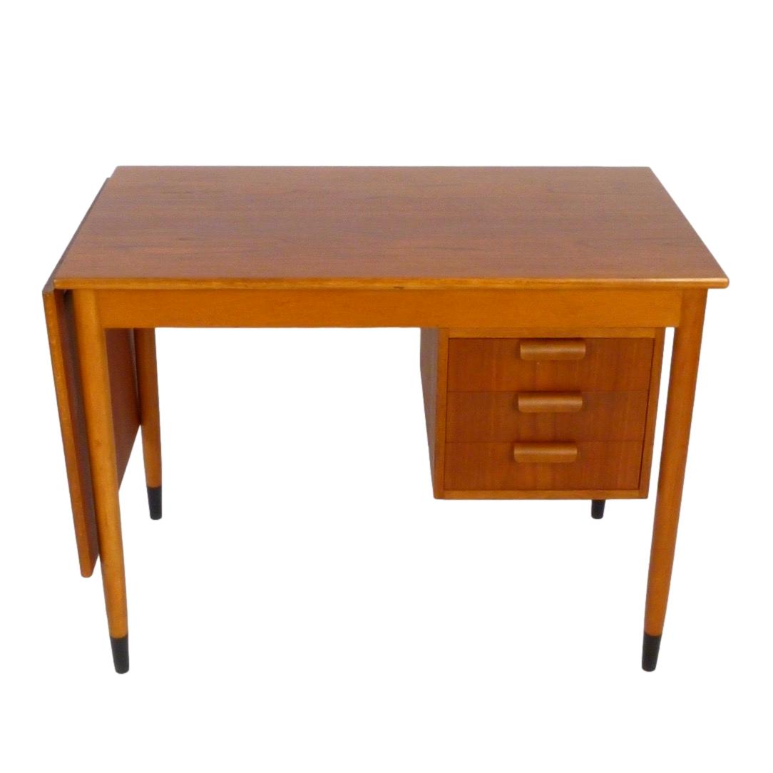 Teak Desk With Expanding Top and Sliding Drawer Box at City Issue Atlanta