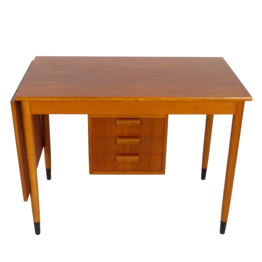 Teak Desk With Expanding Top and Sliding Drawer Box at City Issue Atlanta