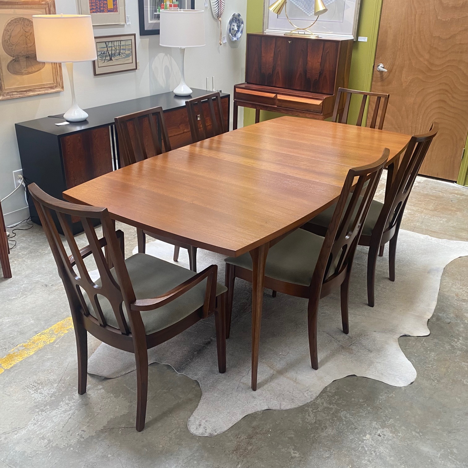 1960s Broyhill Brasilia Walnut Dining Table at City Issue Atlanta