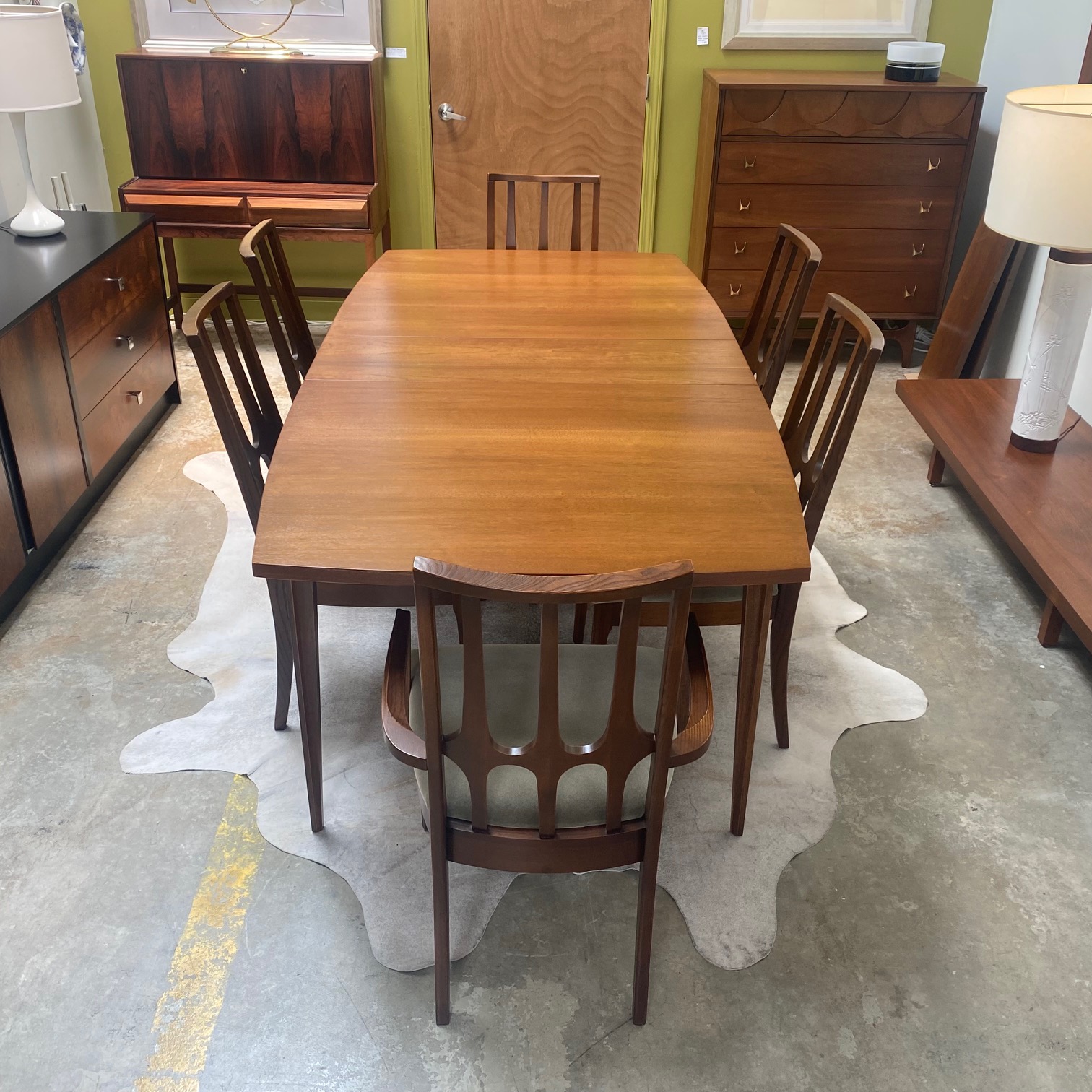 1960s Broyhill Brasilia Walnut Dining Table at City Issue Atlanta