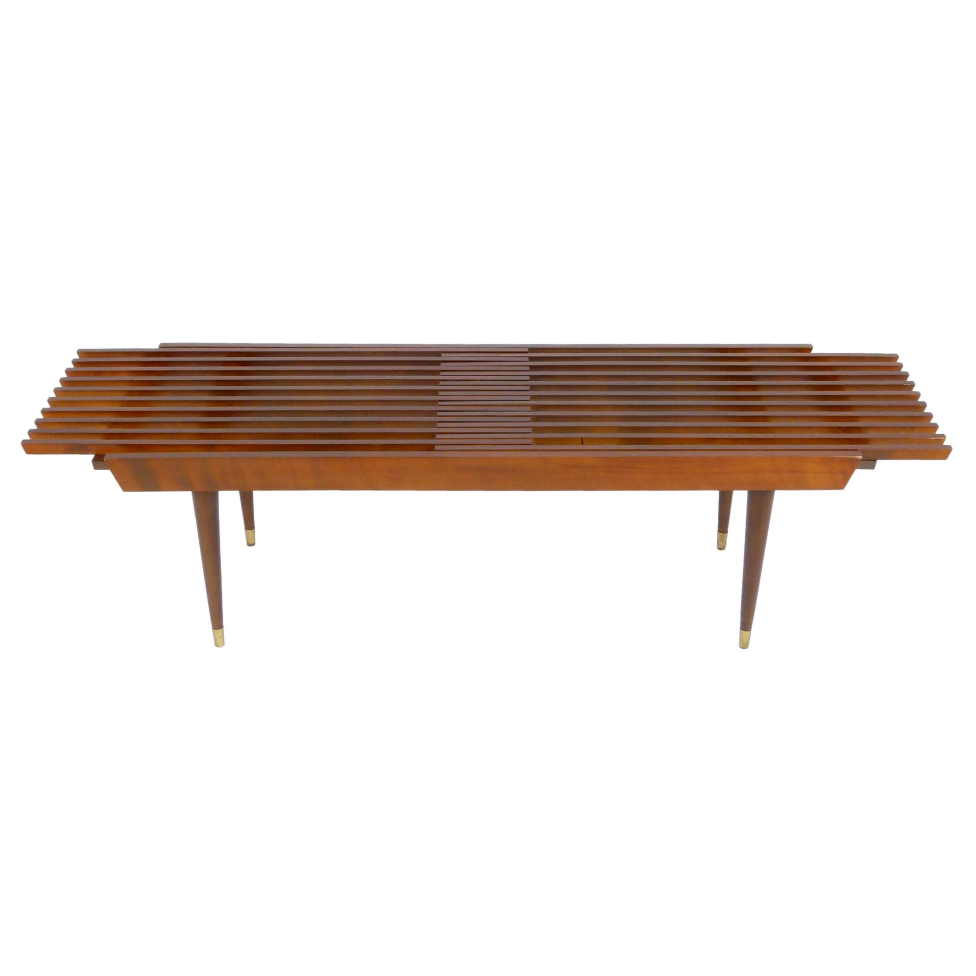 1960s Expanding Slat Bench Coffee Table at City Issue Atlanta