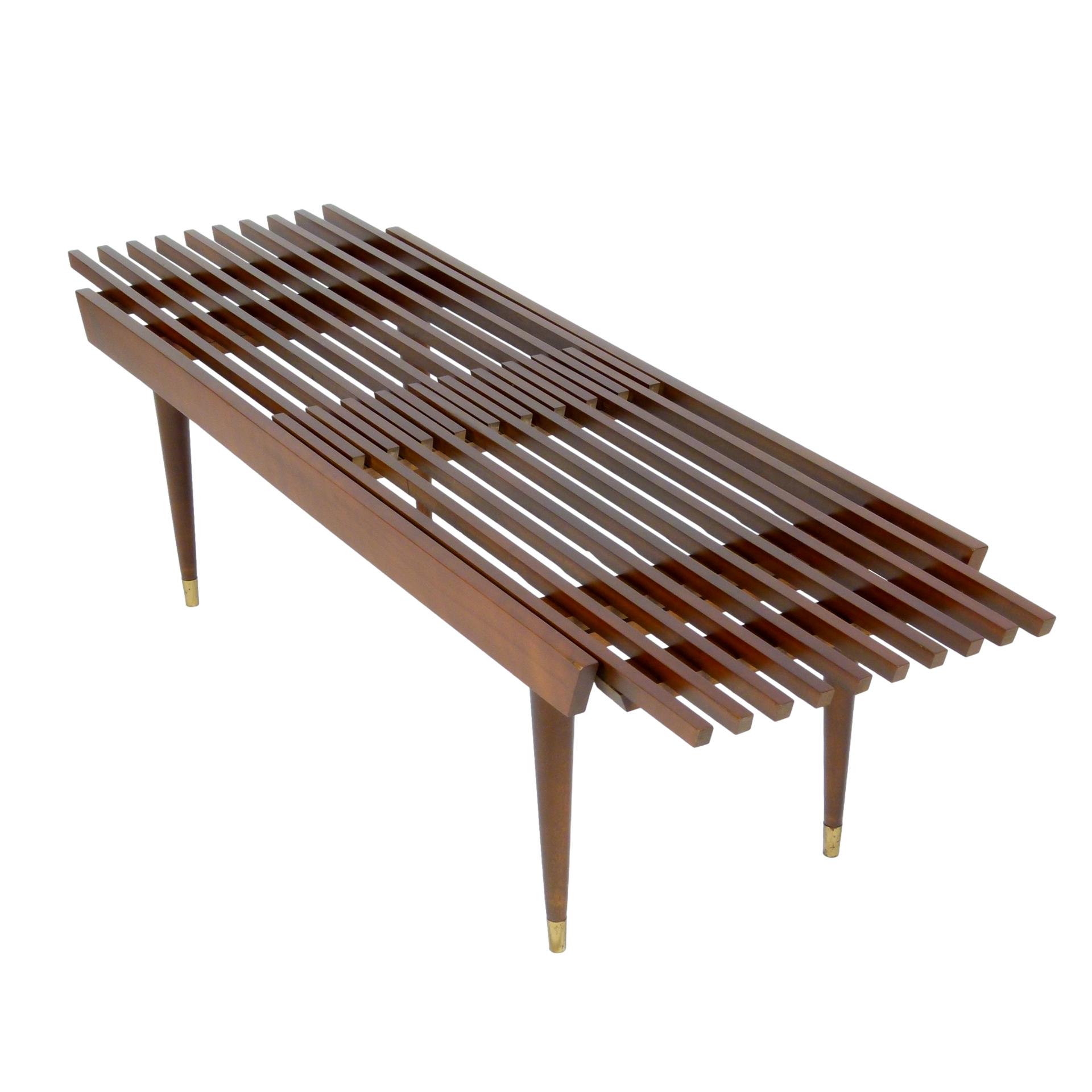 1960s Expanding Slat Bench Coffee Table at City Issue Atlanta