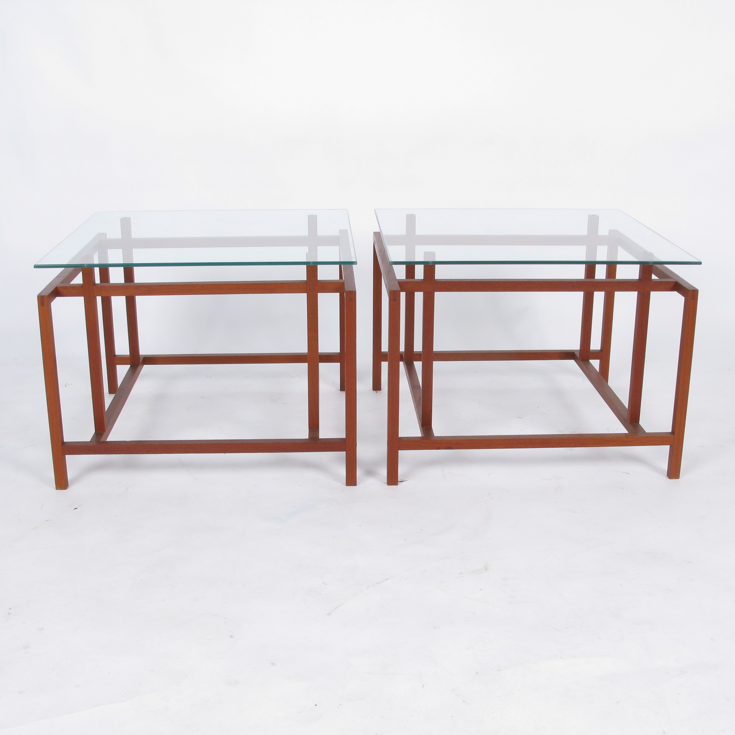 Architectural Teak Side TablesSOLD at City Issue Atlanta