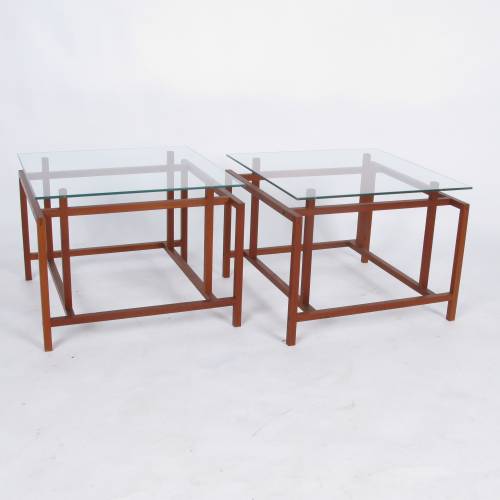 Architectural Teak Side TablesSOLD at City Issue Atlanta