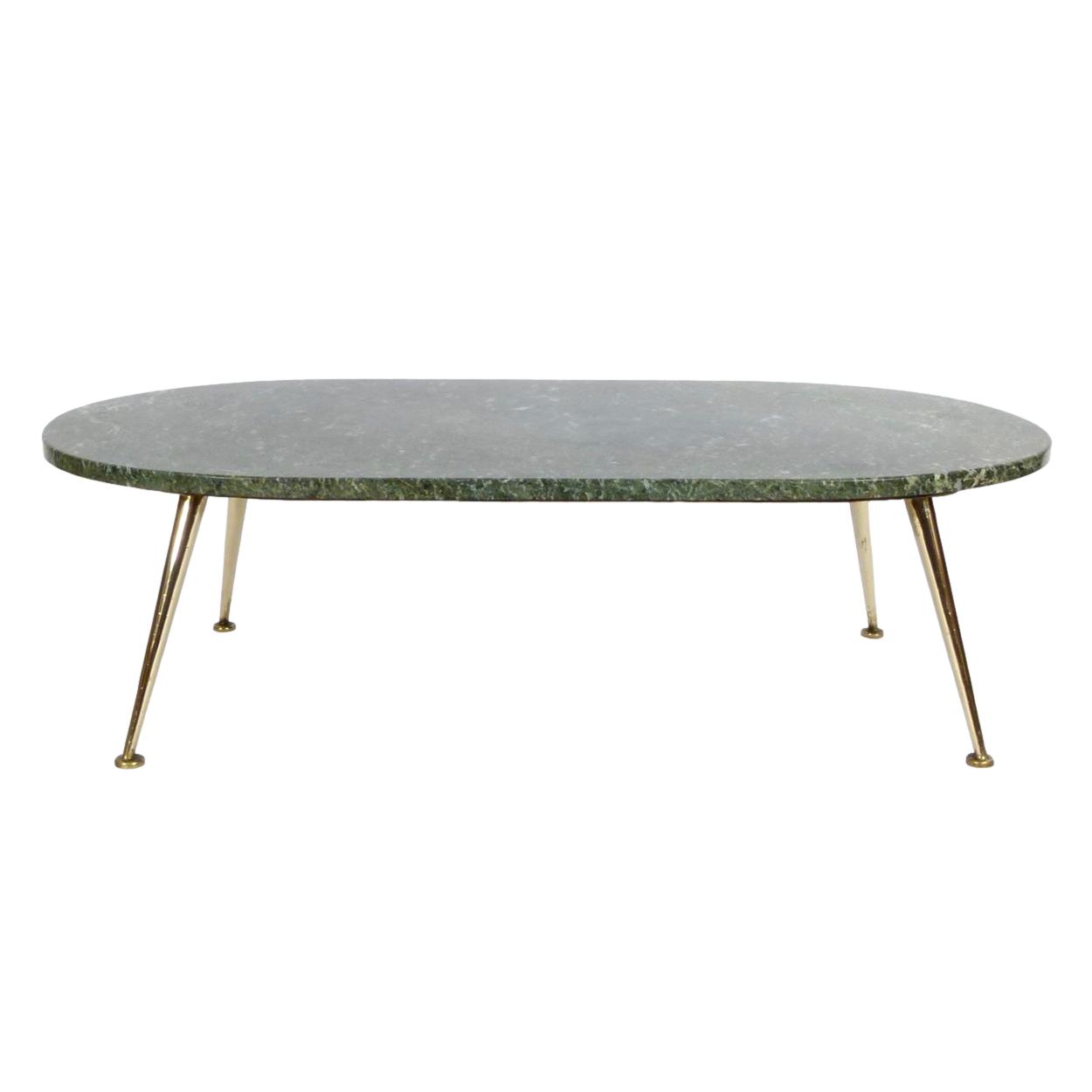 Marble And Brass Coffee Table From Italy at City Issue Atlanta