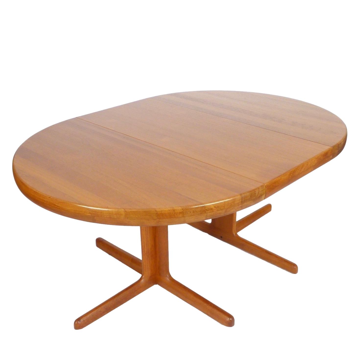 Round Teak Pedestal Dining Table With Leaves at City Issue Atlanta