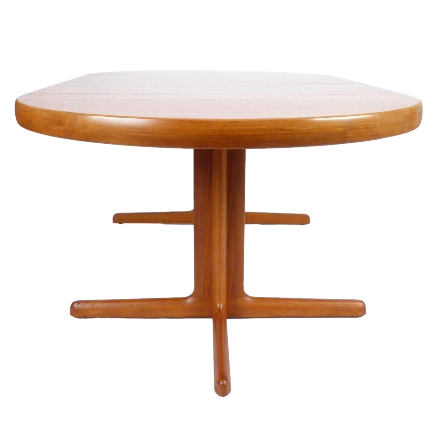 Round Teak Pedestal Dining Table With Leaves at City Issue Atlanta