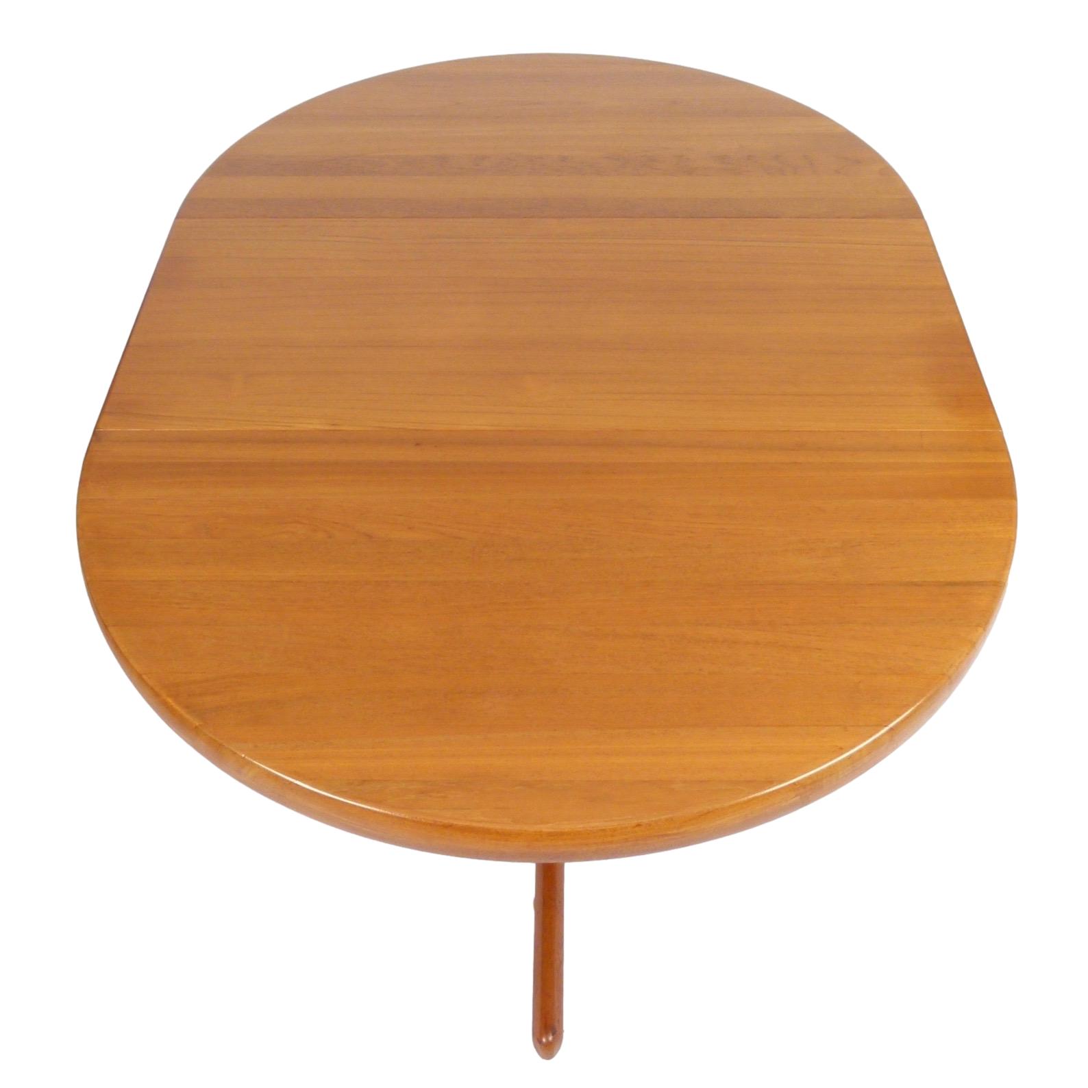 Round Teak Pedestal Dining Table With Leaves at City Issue Atlanta