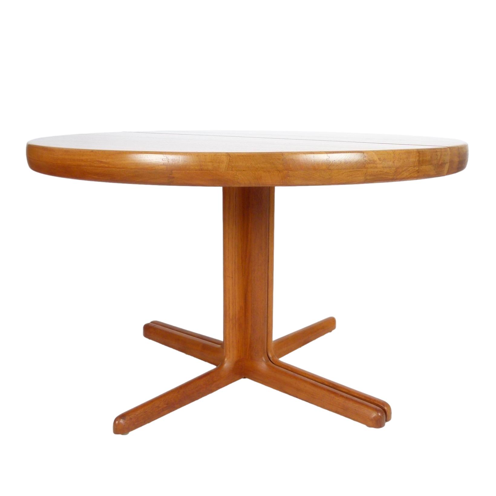 Round Teak Pedestal Dining Table With Leaves at City Issue Atlanta