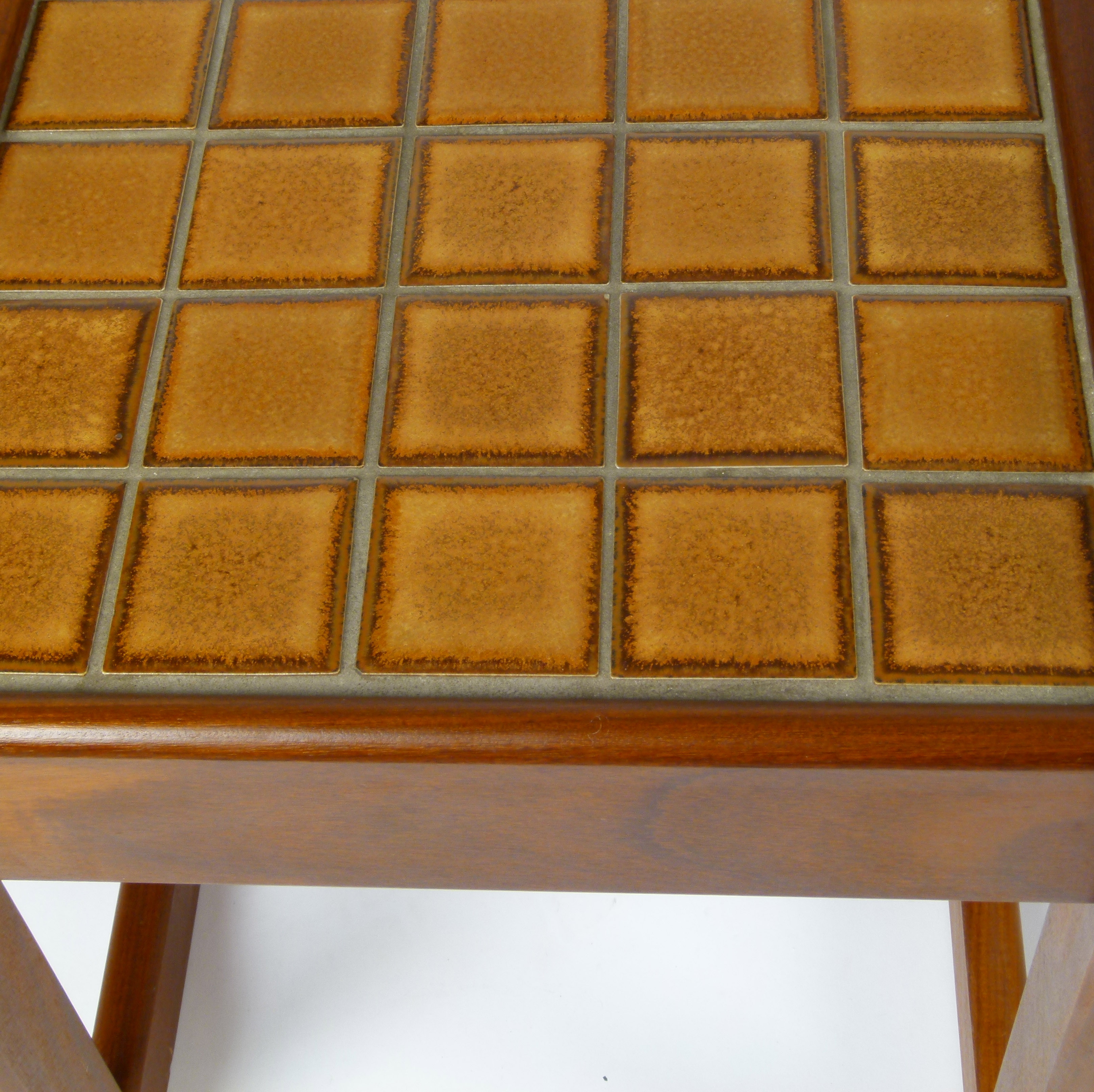 Set of Teak and Tile Nest Tables at City Issue Atlanta